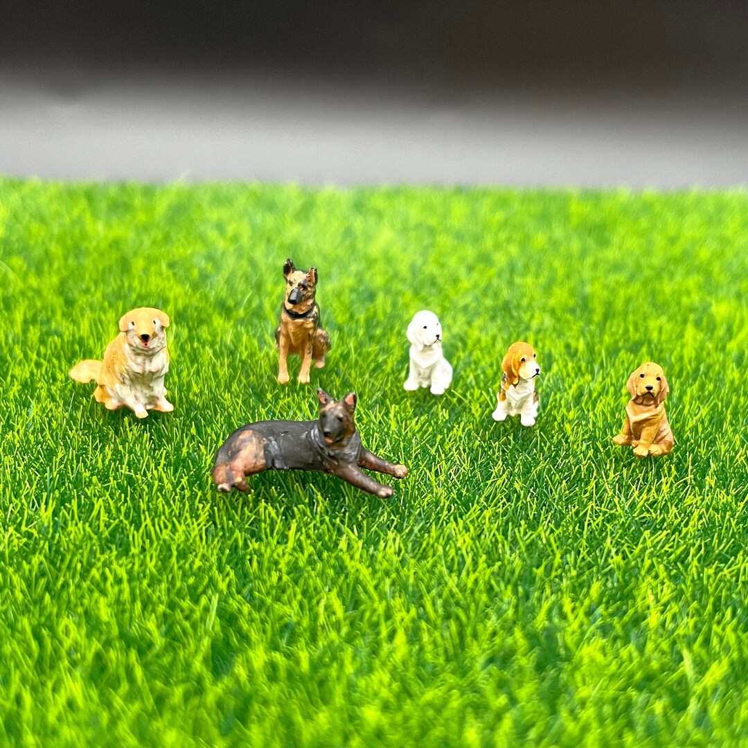 Golden Retriever, German Shepherd, Puppy Dog Miniature Figures. 1:64 ...