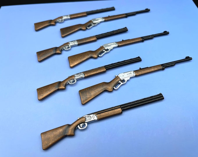 Miniature Guns. Shotgun, Rifle. Dollhouse Model Accessories. 1:12 Scale ...