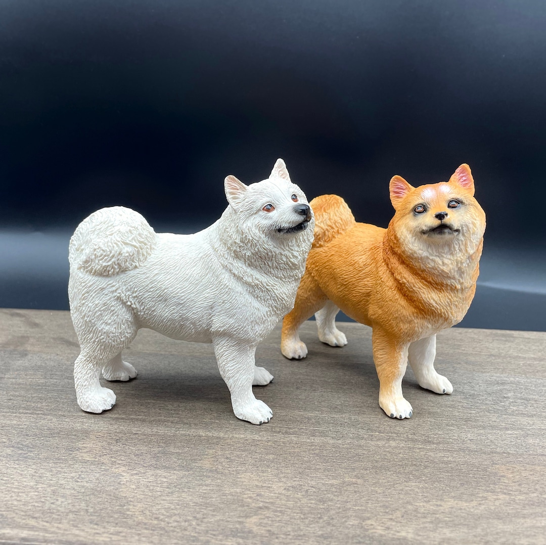 Miniature Samoyed / Spitz Dog Statues / Models. 1:6 Scale (barbie ...