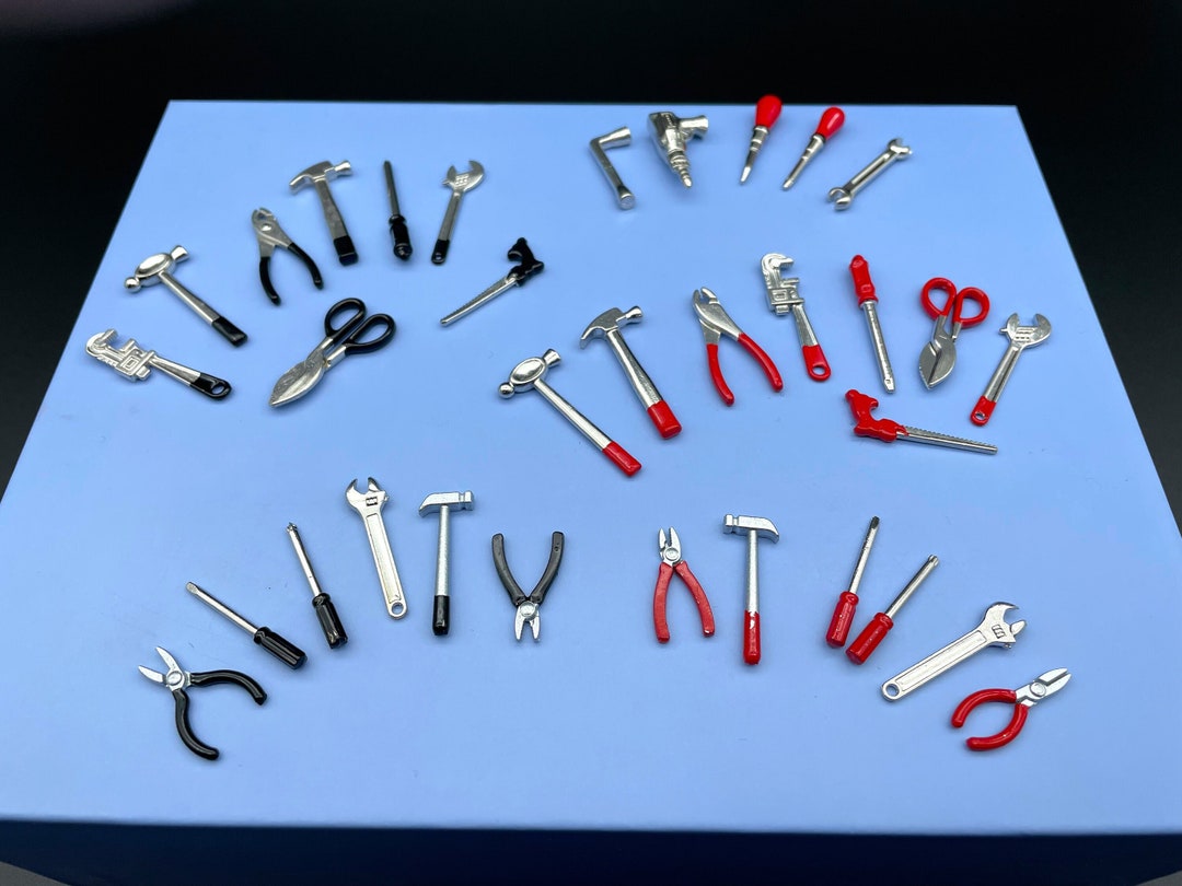 Miniature Handheld Tools. Dollhouse DIY Accessories. Scale 1:6 and 1/12 ...