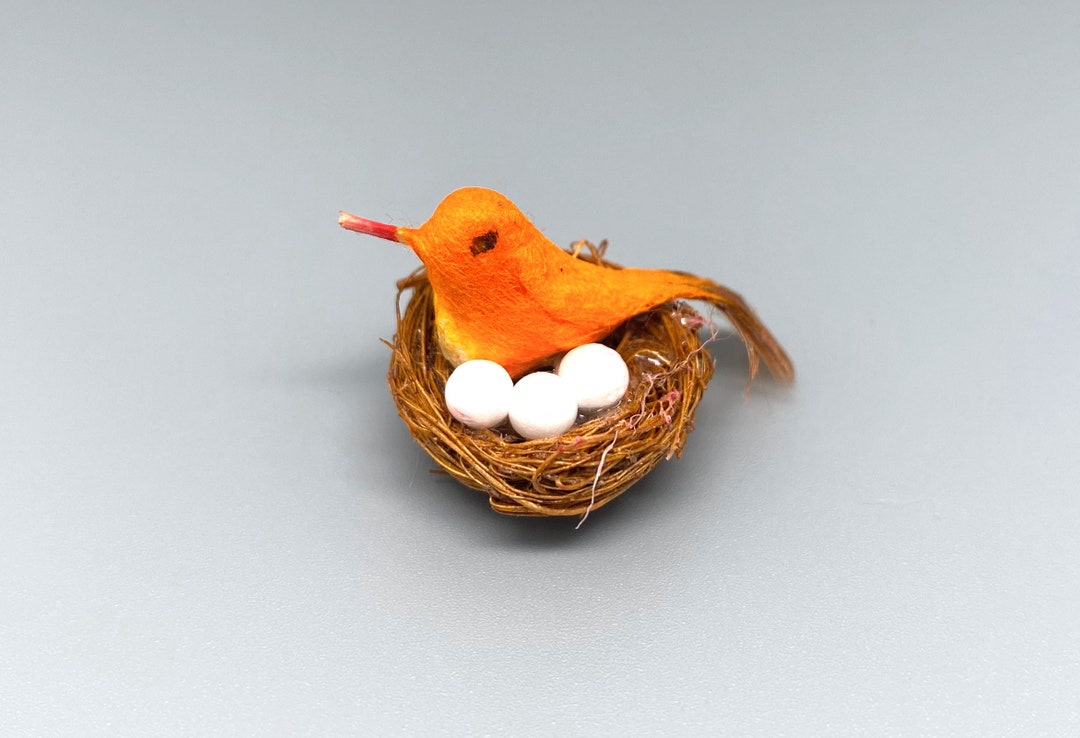 Miniature Bird Nest With Eggs. Dollhouse Accessory. 1:12 Scale - Etsy