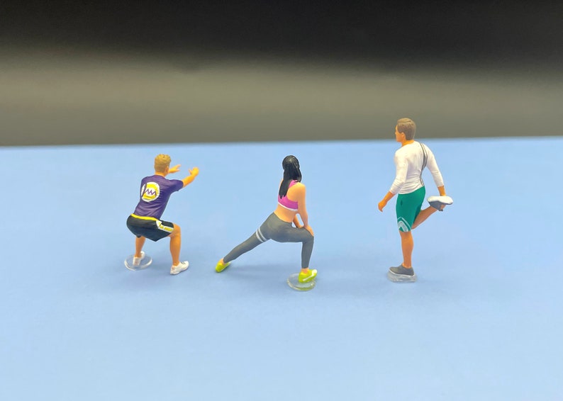 Exercising / Warming up Miniature Human Figures. 1:64 Scale - Etsy