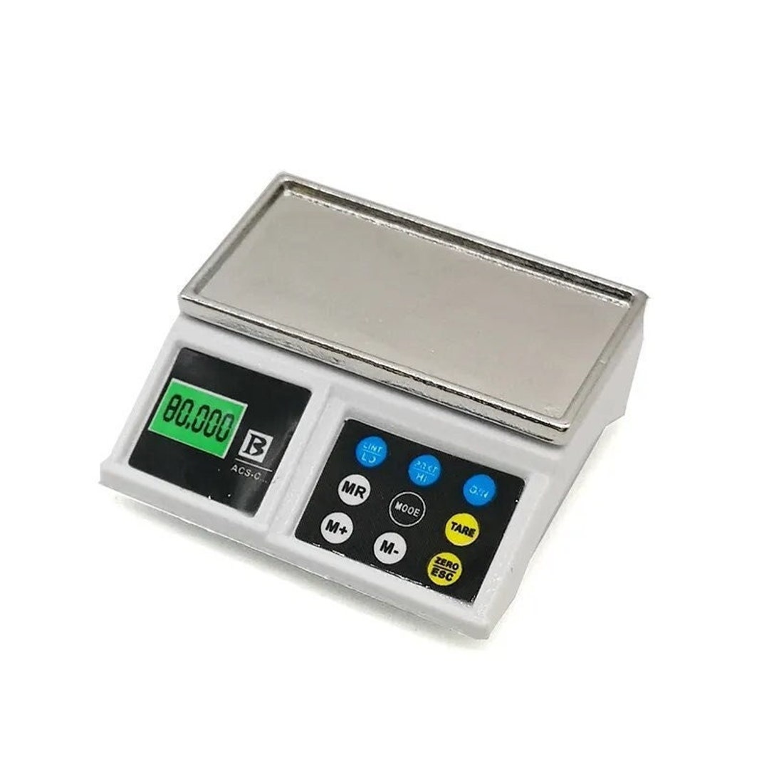 1:12 Scale Miniature Weighing Scales Electric Digital Kitchen Accessory ...