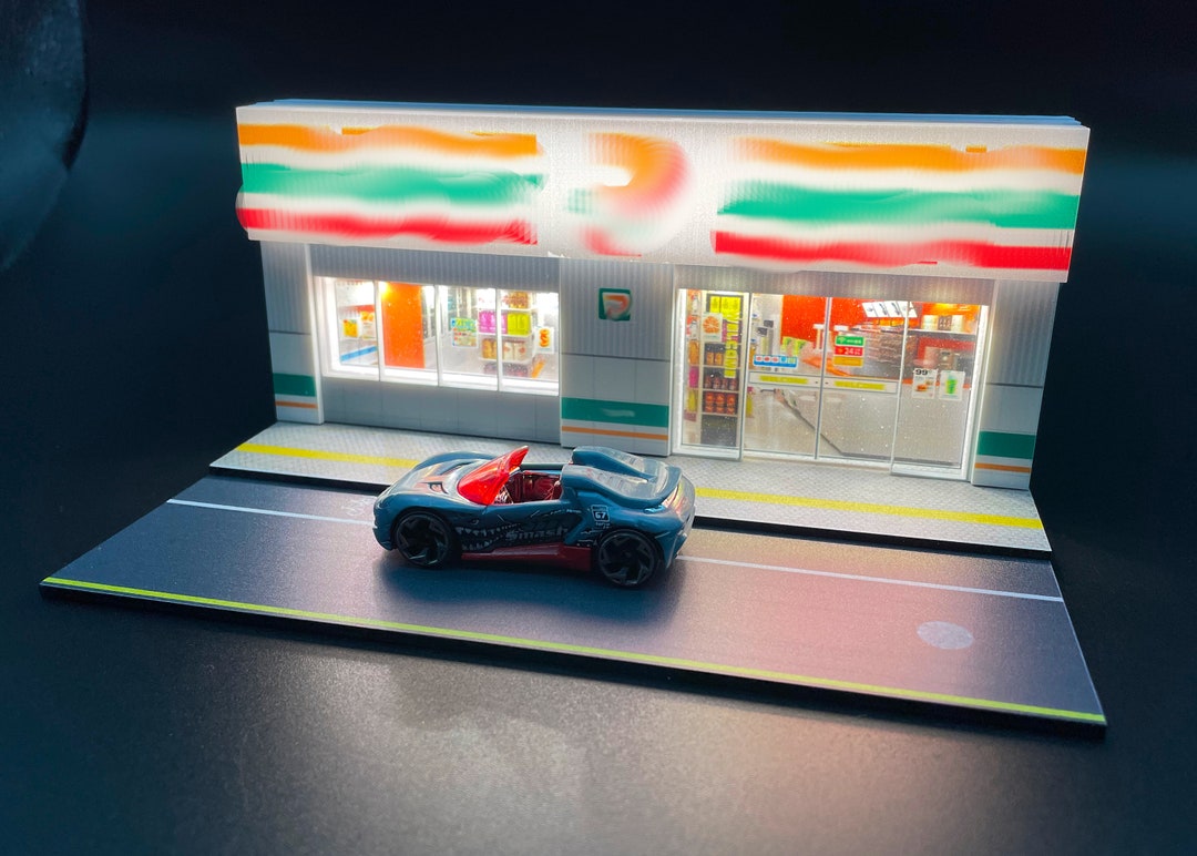 Miniature Shop and Street Diorama / Scene With Lights. for 1:64 Scale ...
