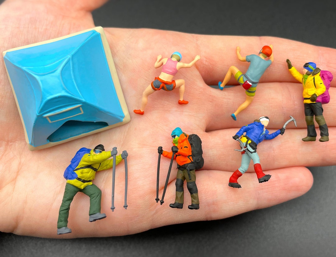 Miniature Hikers Climbers Campers Figures. 1:64 Scale - Etsy