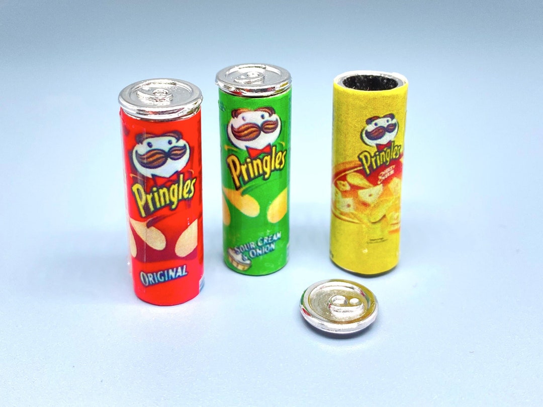 Miniature Pringles Crisps Tubes 3 Colors. Dollhouse Accessories. 1:12 ...