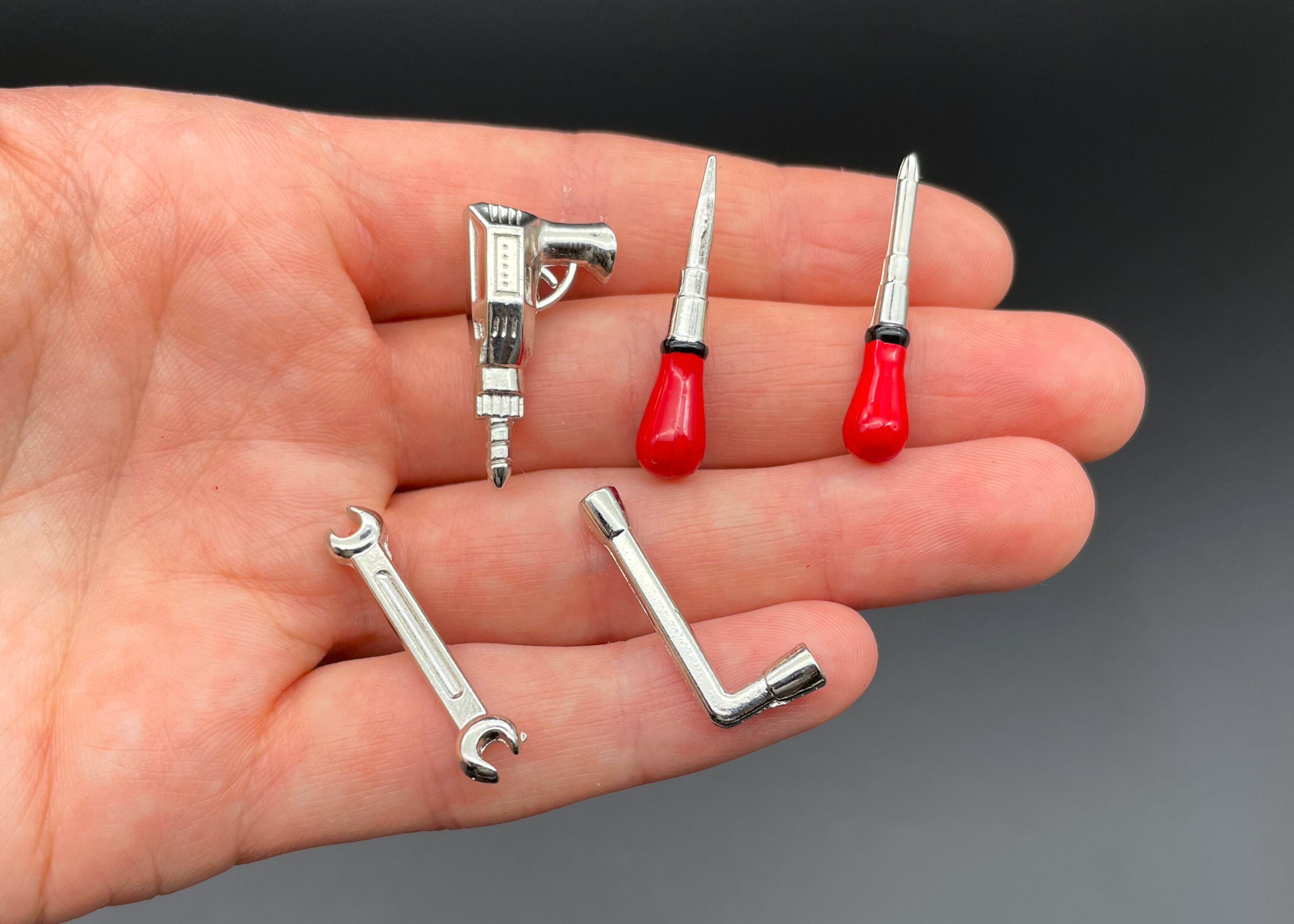Miniature Handheld Tools and Toolbox. Dollhouse DIY Accessories. Scale ...