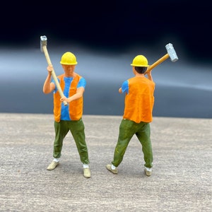 Construction Worker With Sledgehammer. Miniature Human Figure. 1:32 ...