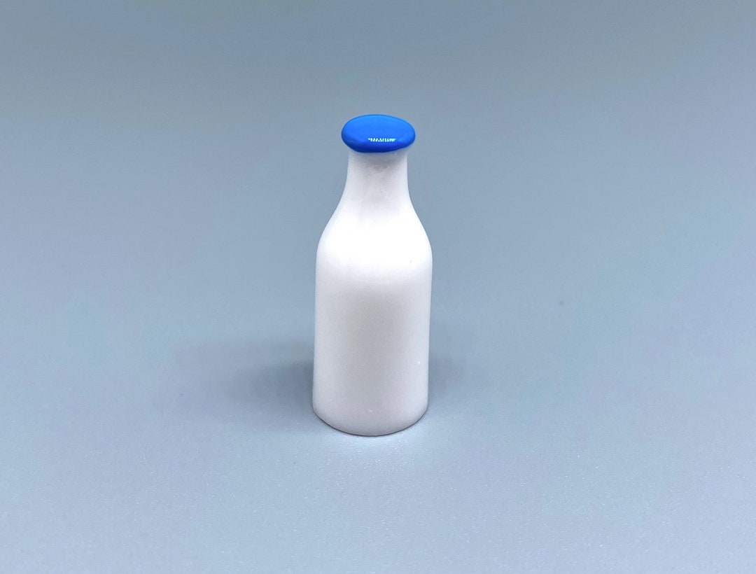 Miniature Milk Bottle. Kitchen Food Drink. Dollhouse Accessories 1:12 ...