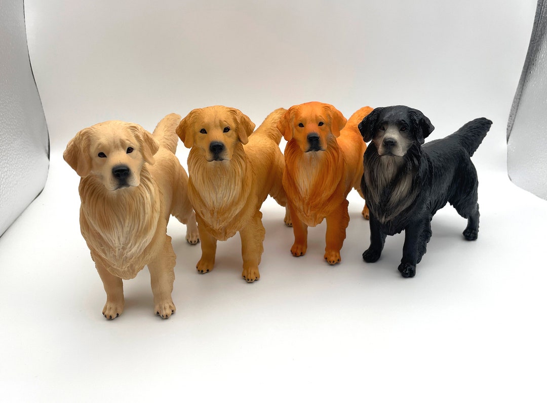 Miniature Golden Retriever Dogs. Statue Toy Models. - Etsy