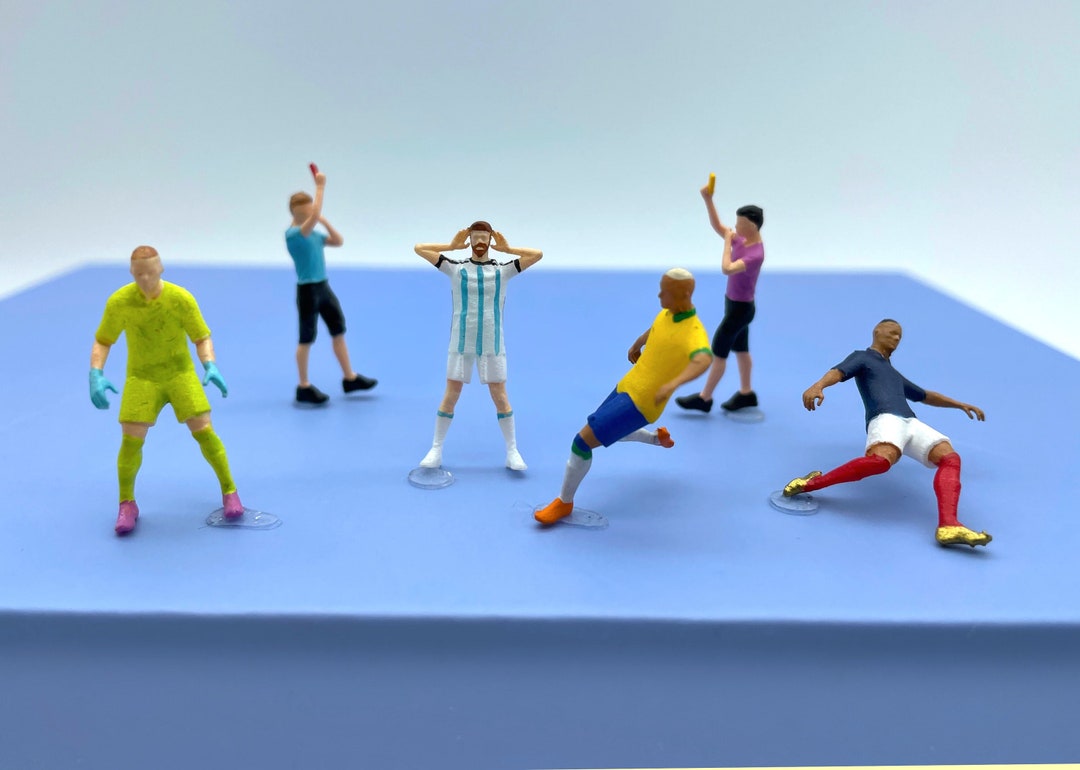 Football / Soccer Players. Referees. 1:64 Scale. Miniature Human ...