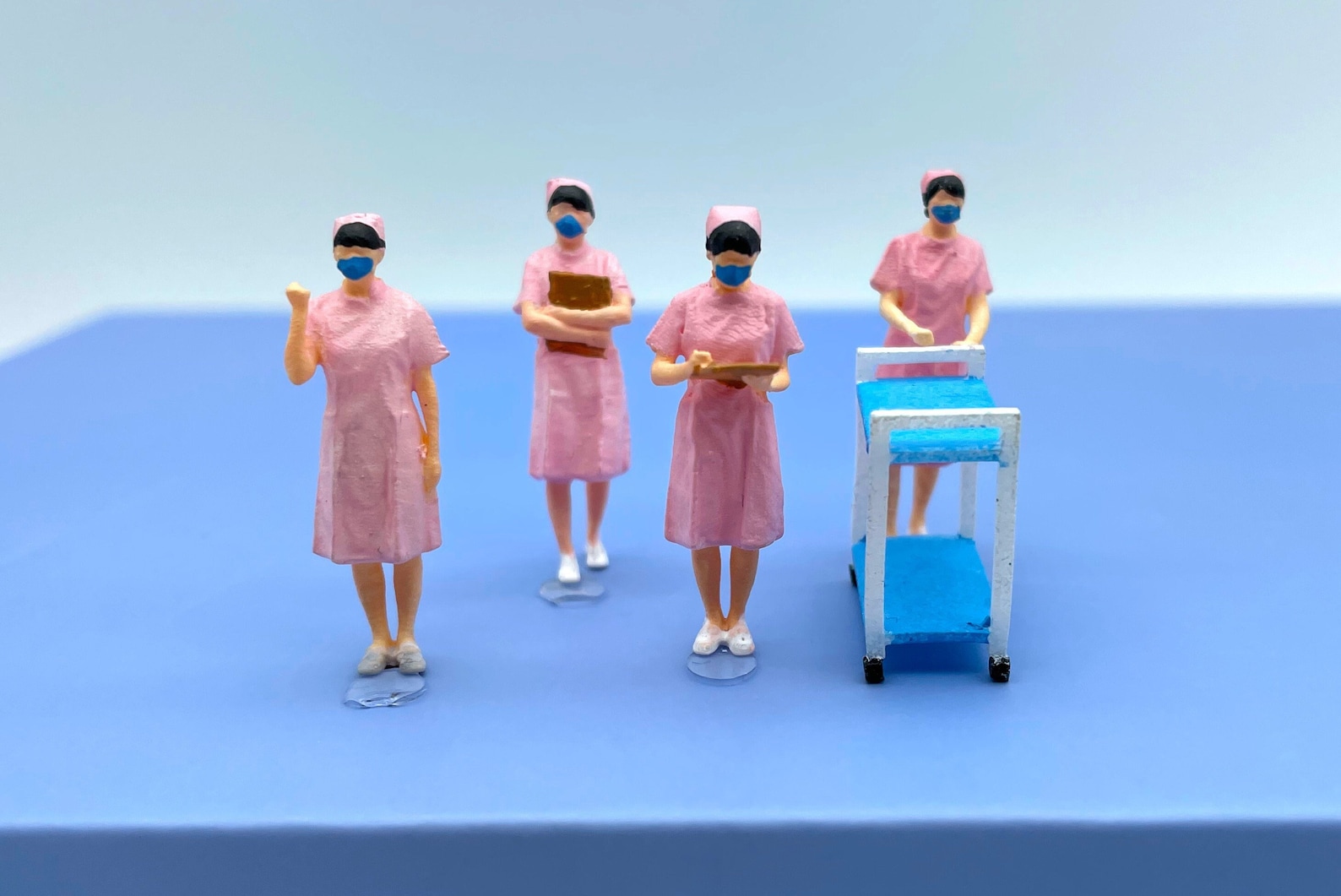 Nurses. Hospital Workers. Human Miniatures. Pink Scrubs. 1:64 Scale - Etsy