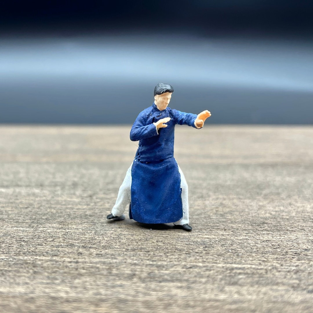 Blue Shaolin Kung Fu Fighter. Miniature Human Figure. 1:64 Scale - Etsy