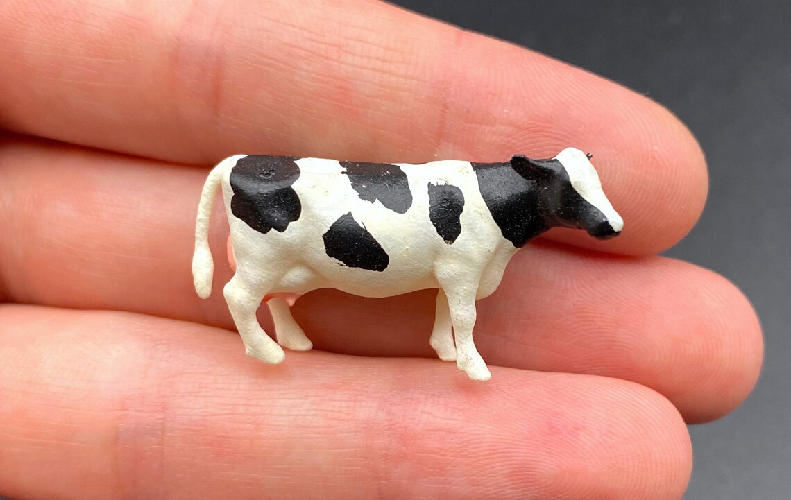 Miniature Farm Animals. Cow, Donkey, Sheep. 1:64 Scale Realistic ...