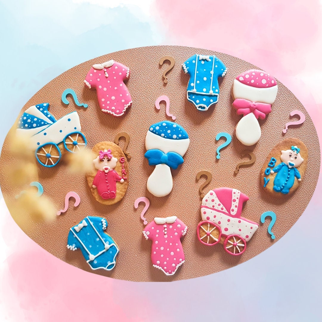Sablés personnalisés pour baby shower, naissance, gender reveal, fête ...