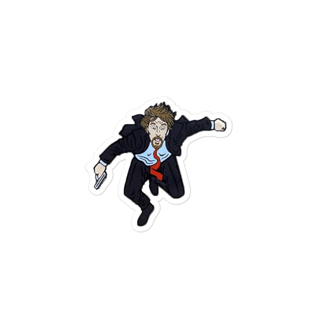 Hans Gruber Falling Die Hard Movie Bubble-free Sticker - Etsy