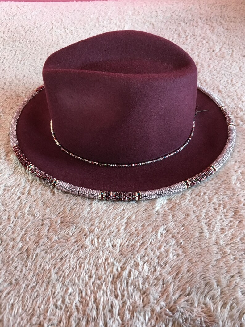 Beaded Fedora - 100% Italian Wool Hat - Etsy