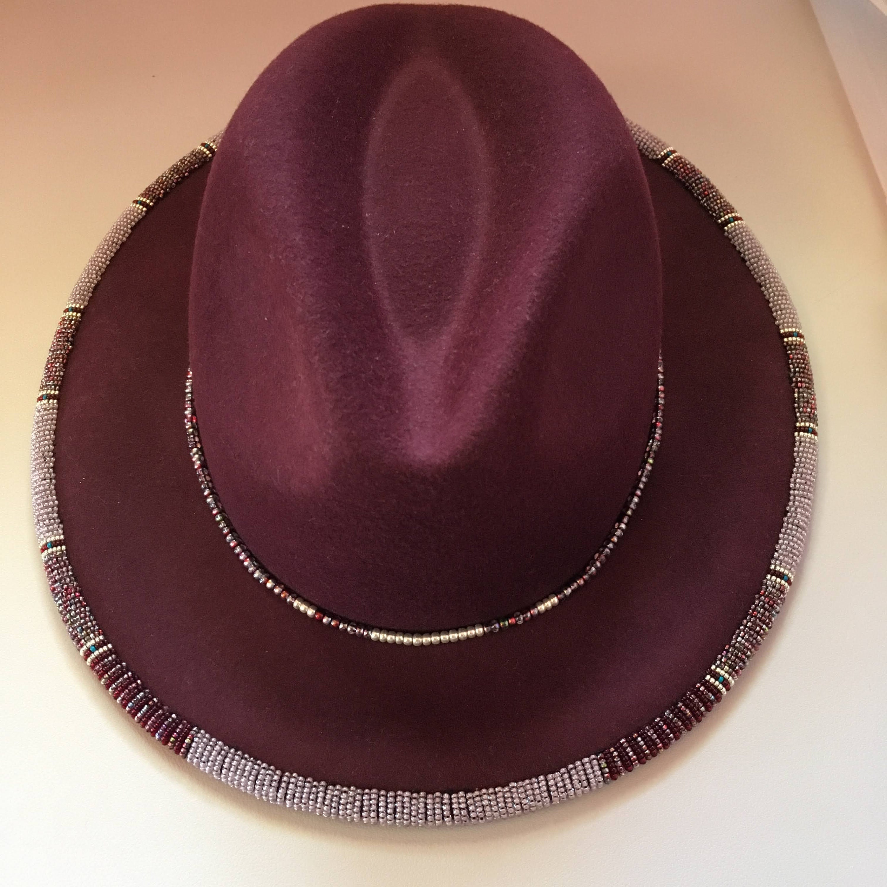 Beaded Fedora - 100% Italian Wool Hat - Etsy