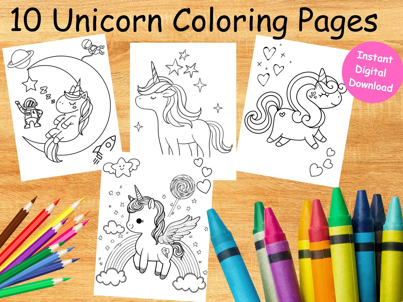 Cute Unicorn Coloring Pages for Kids Unicorn Coloring Pages Printable ...