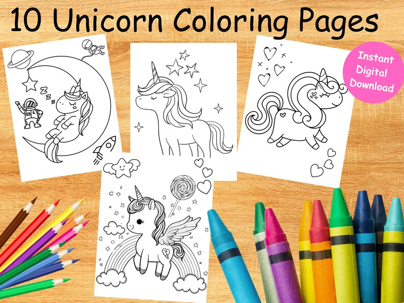 Cute Unicorn Coloring Pages for Kids Unicorn Coloring Pages Printable ...