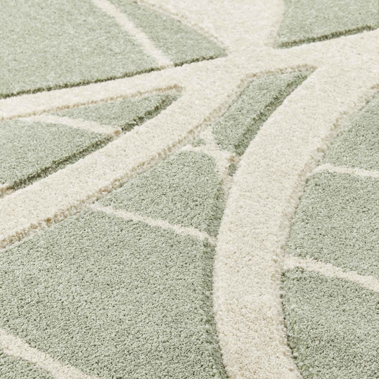 Oriental Portland 57G Green Cream Black Modern Rug for Living Room Bed ...