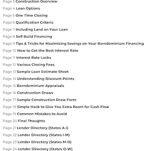 Barndominium Financing Guide & Lender Directory - Etsy