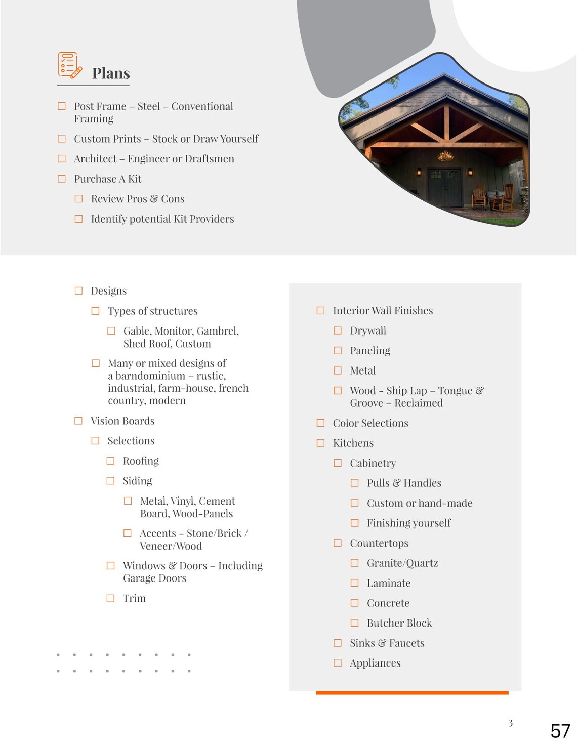 Barndominium Budget Planner & Build Checklist - Etsy