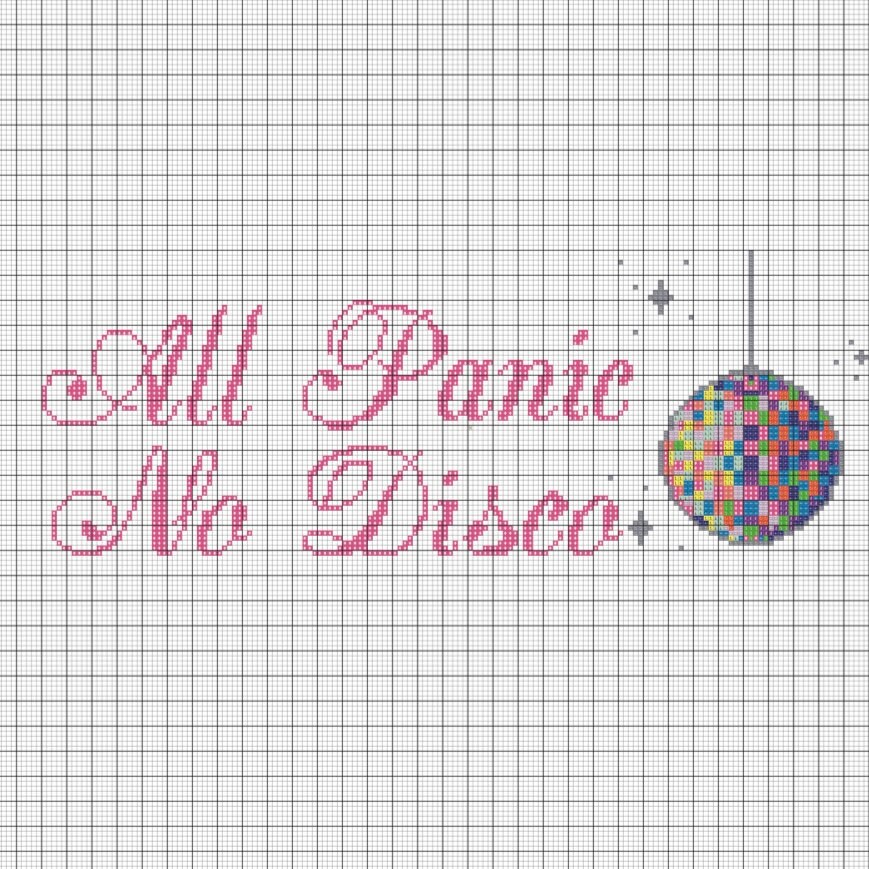 All Panic No Disco Cross Stitch Pattern PDF Download - Etsy