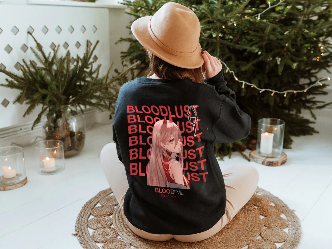 Chains.aw Man Jumper Anime Jumper Blood Devil Power - Etsy UK