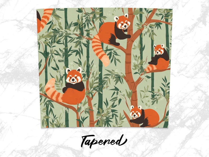 Cute Red Panda Tumbler Wrap PNG Digital Download, Adorable Bamboo ...