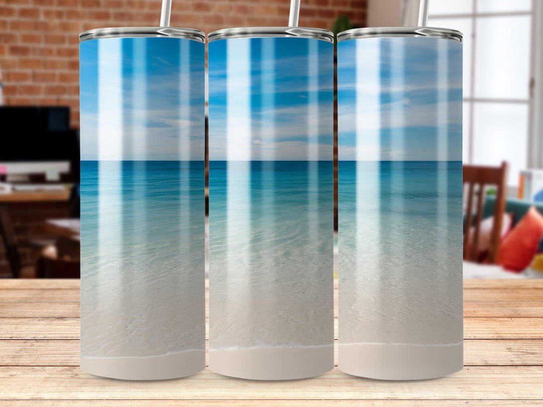 Beach Ocean Water Sea Waves, Tumbler PNG 20 Oz Digital File, High ...