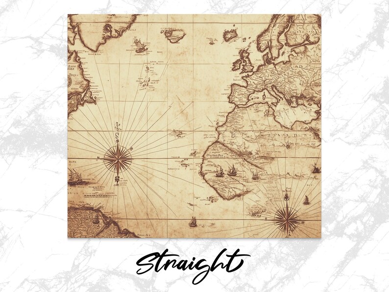Vintage World Map 20 Oz Skinny Tumbler Sublimation Design, Antique ...