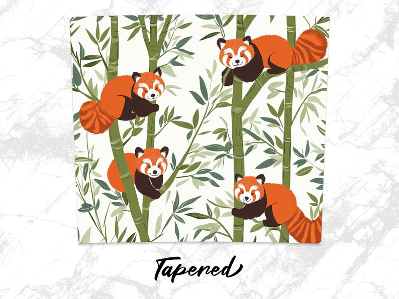 Red Panda Tumbler Wrap PNG, 20 Oz Tumbler Sublimation Design, Red Panda ...