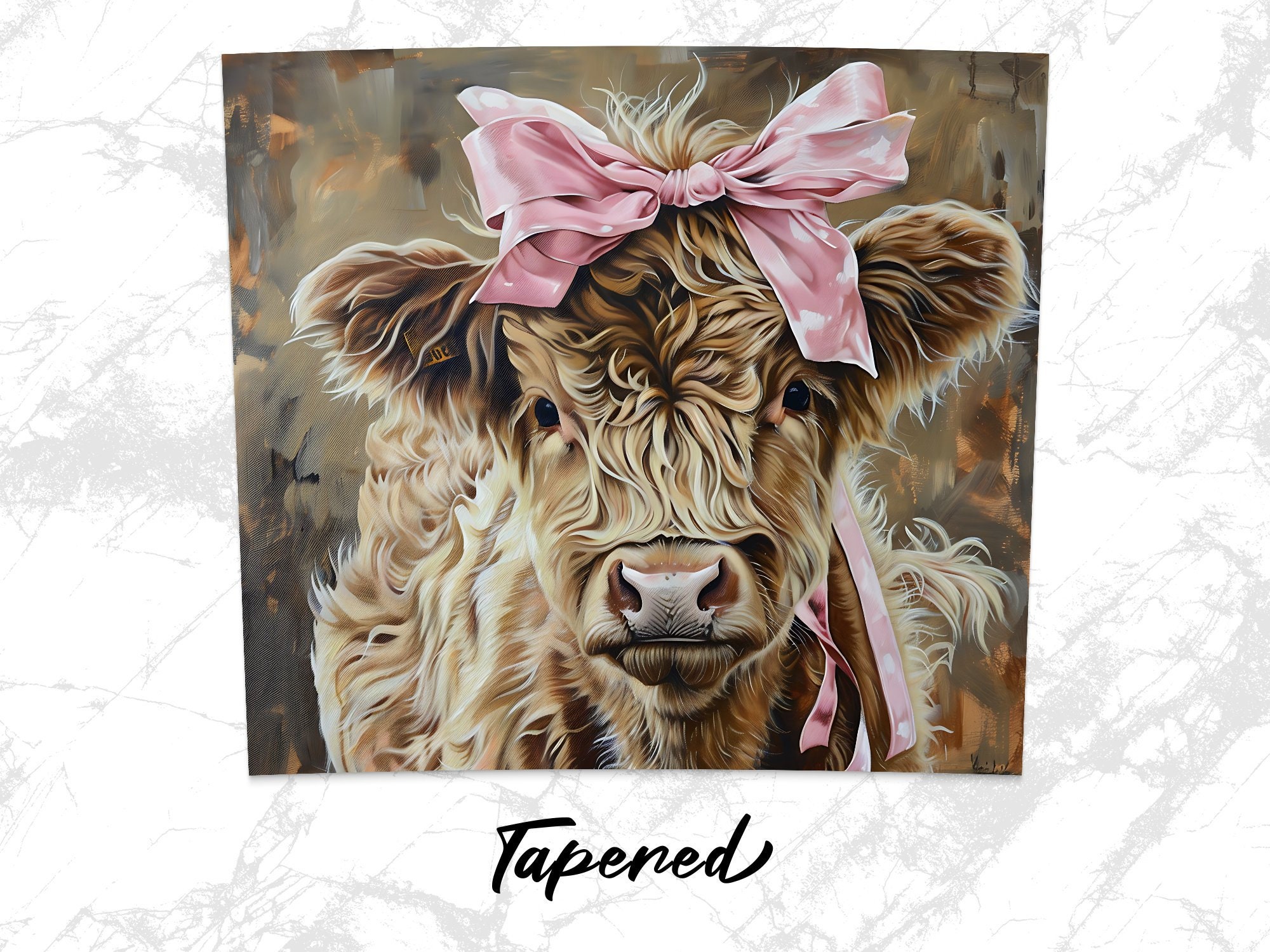 Highland Cow Tumbler Wrap Design, Straight and Tapered PNG, Cute Farm ...