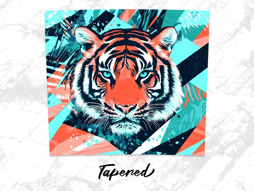 Tiger Art Digital Download, Abstract Tiger Design for 20 Oz Tumbler PNG ...
