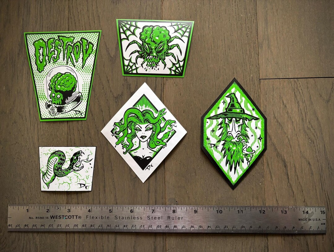 Black and Green Sticker Pack - Etsy
