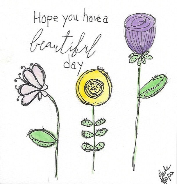 Have a Beautiful Day // Watercolor - Etsy