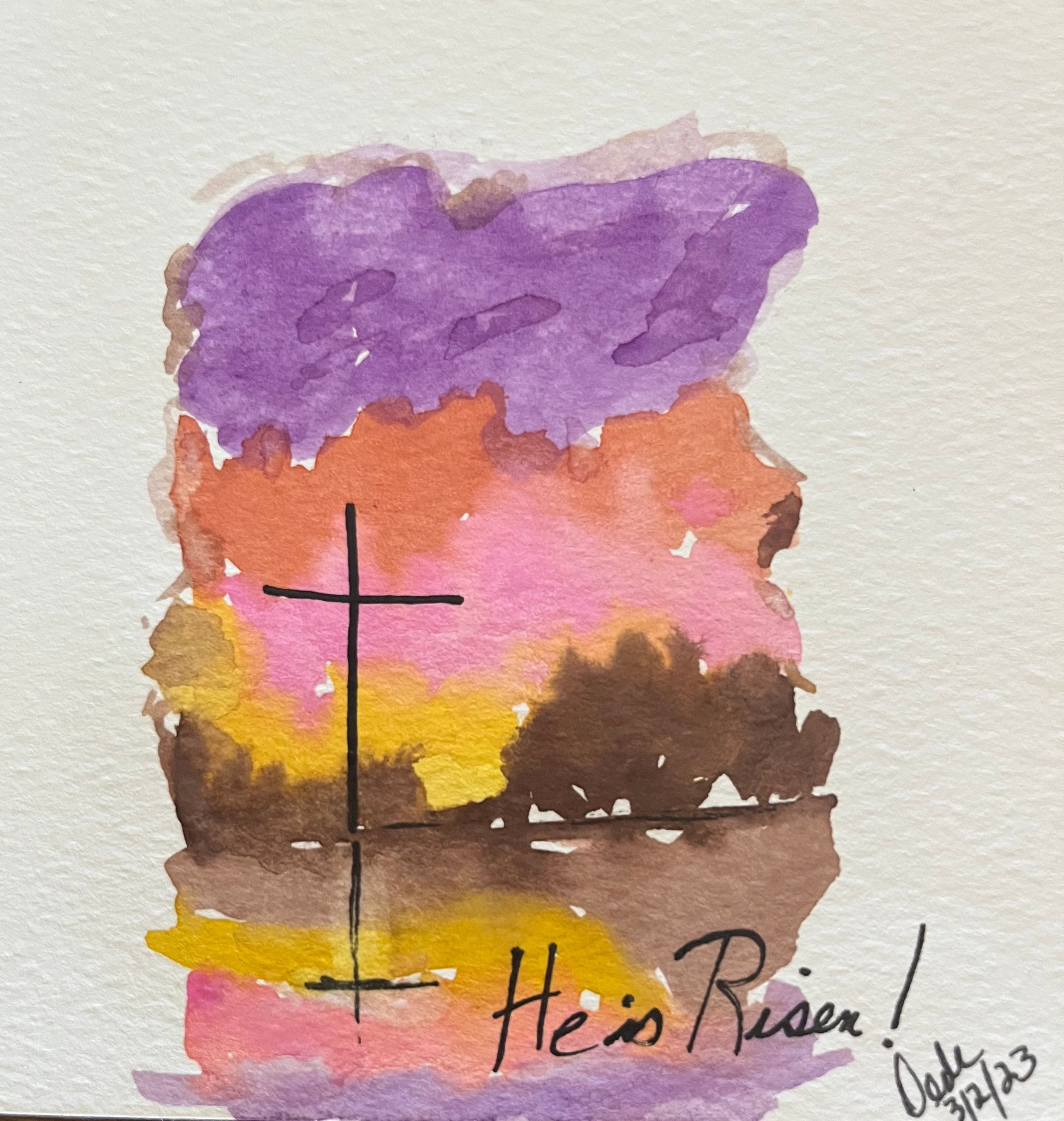 He is Risen! // Watercolor - Etsy