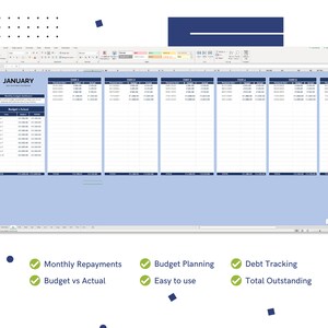 Debt Tracker Excel Template - Etsy