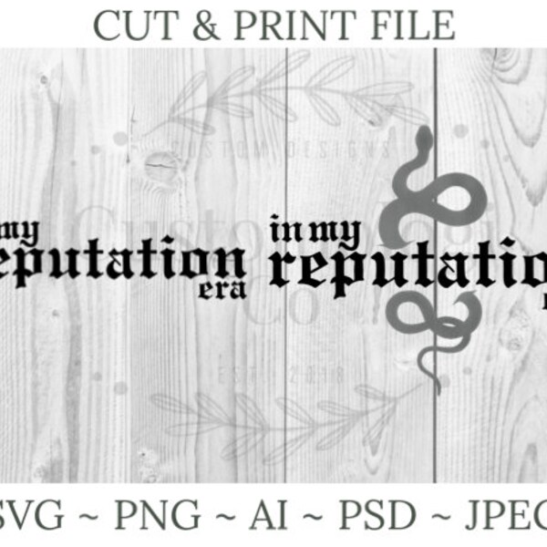 In My Reputation Era Svg - Etsy Canada