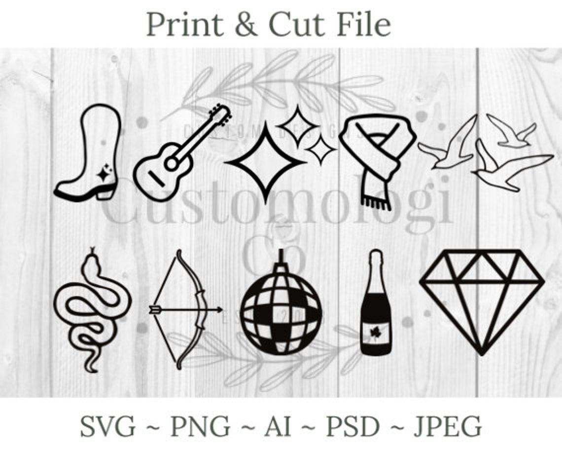 Símbolos del álbum de Taylor Swift SVG PNG The Eras Tour / - Etsy México