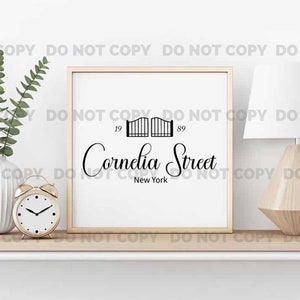 Cornelia Street Cut and Print File. SVG PNG. Taylor Clip Art for Cricut ...