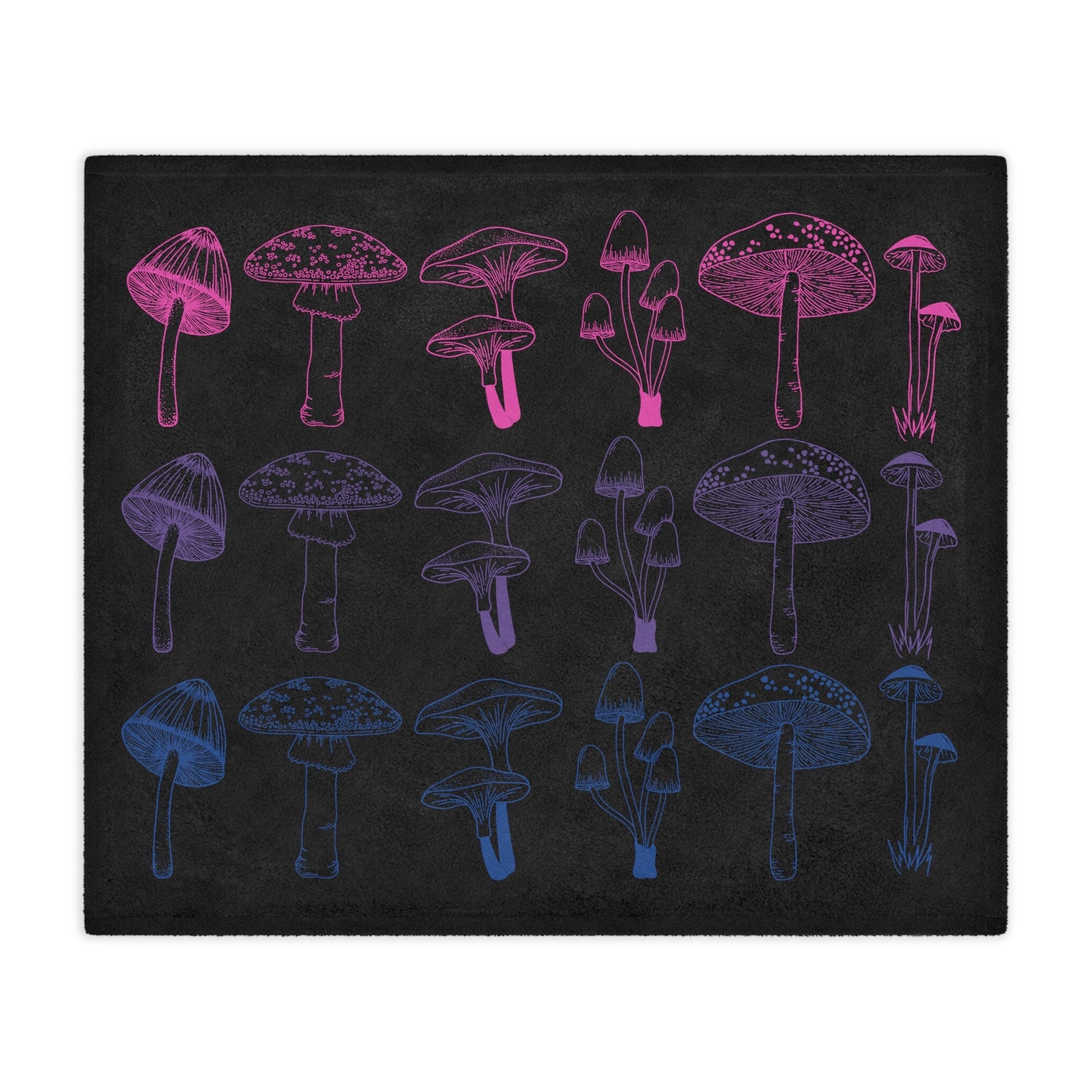 Subtle Bisexual Pride Flag Mushroom Minky Blanket - Etsy