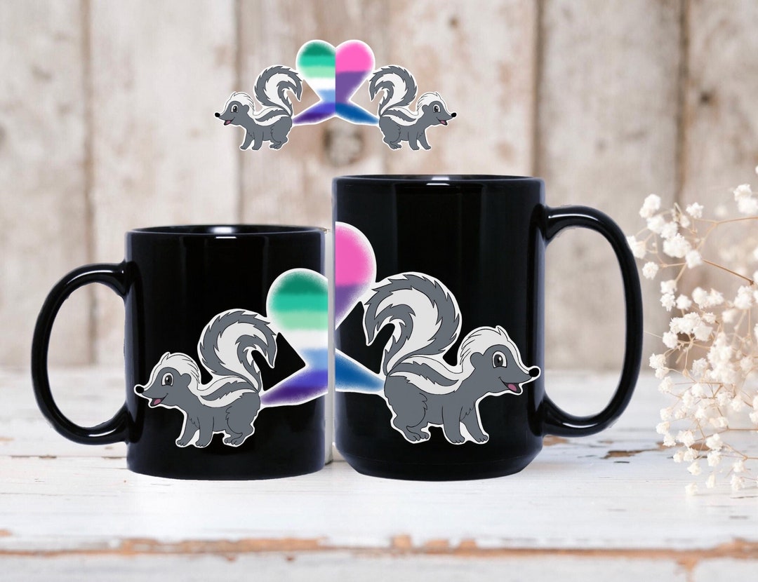 Custom Pride Flag Skunk Coffee Mug, Valentines Gift - Etsy