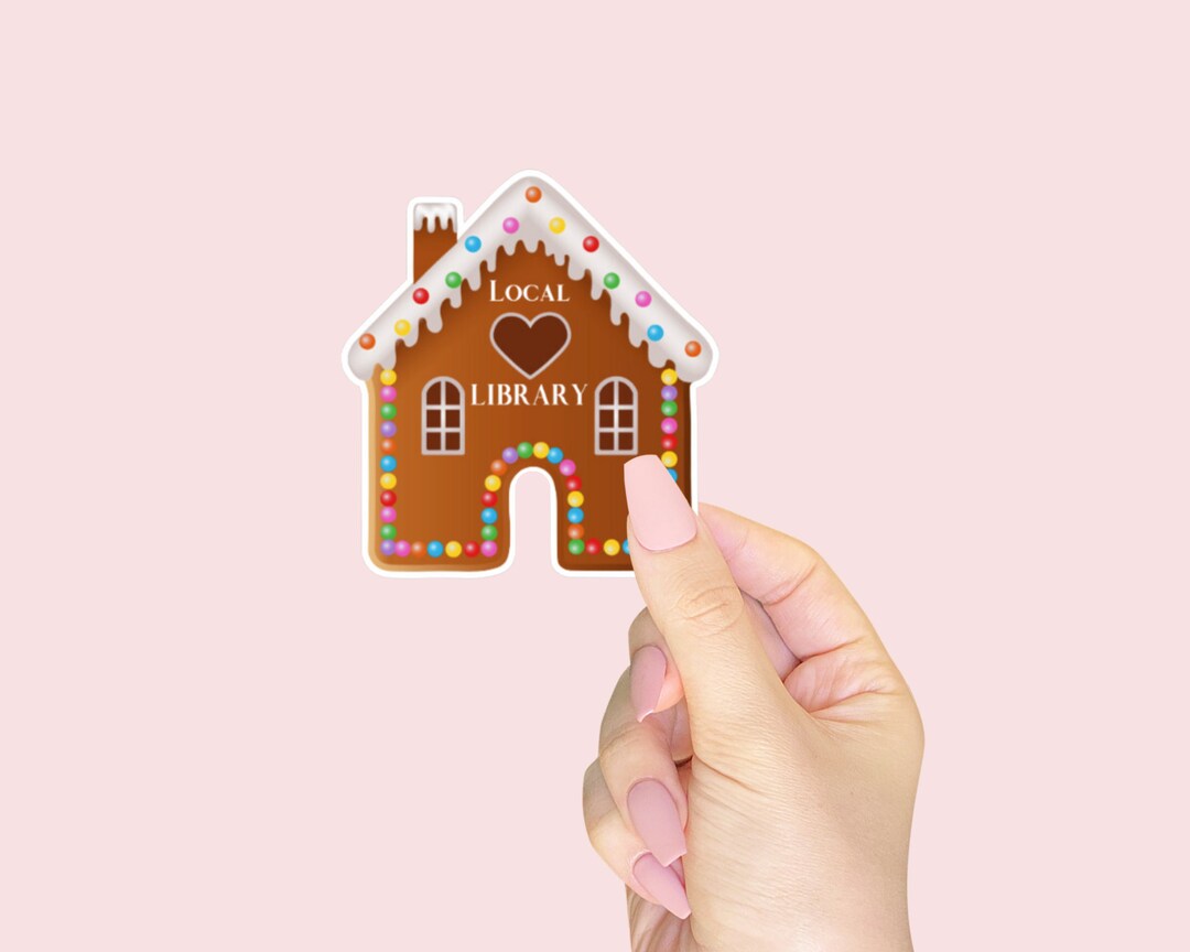 Handmade Gingerbread House Sticker: Waterproof Christmas Holiday Decal ...