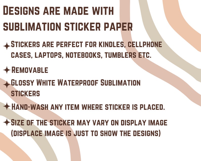 Drinkscape Sublimation Sticker | Removable, Waterproof, Glossy White ...