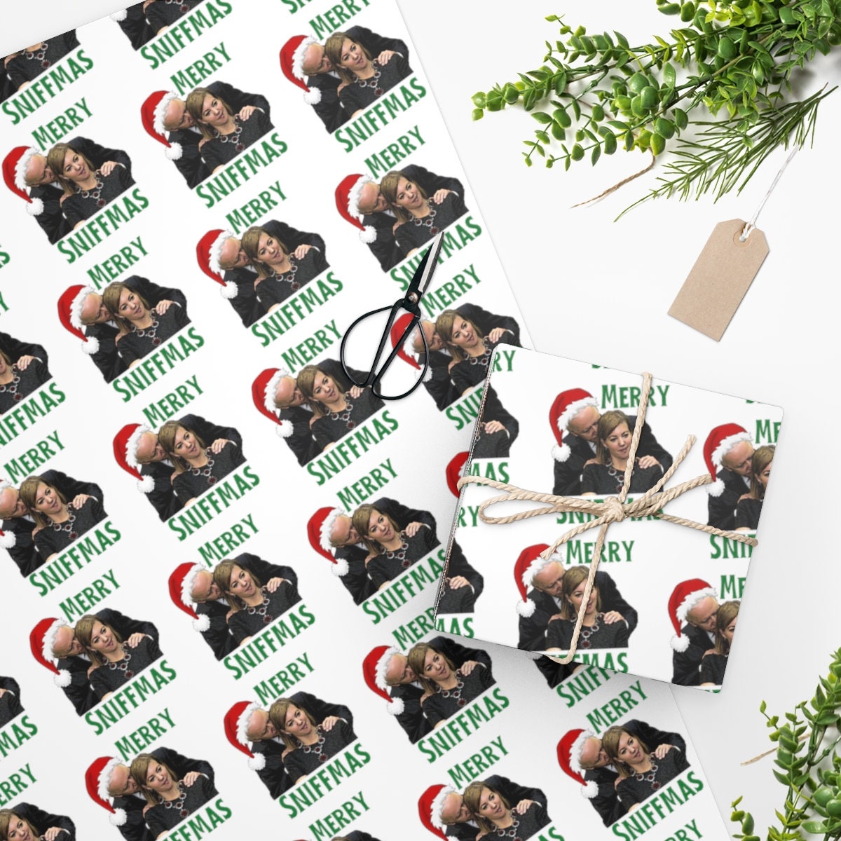 Joe Biden Merry Sniffmas Funny Wrapping Paper - Etsy