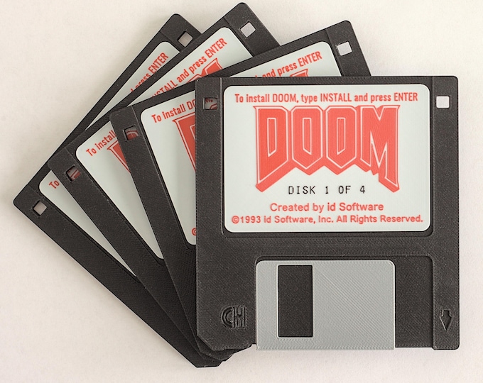 DOOM Floppy Disk Coasters (set of 4) - Etsy