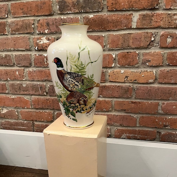 Pheasant Vase - Etsy