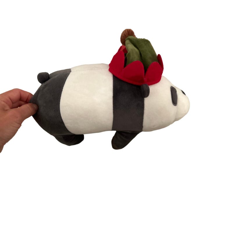 NWT MINISO We Bare Bears Panda Christmas Elf Hat Plush Toy Xmas 11 ...